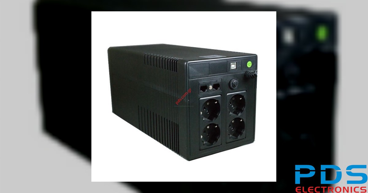 Line Interactive UPS Powertech PT-1500, 1500VA, 900W Black Box | pds.com.gr
