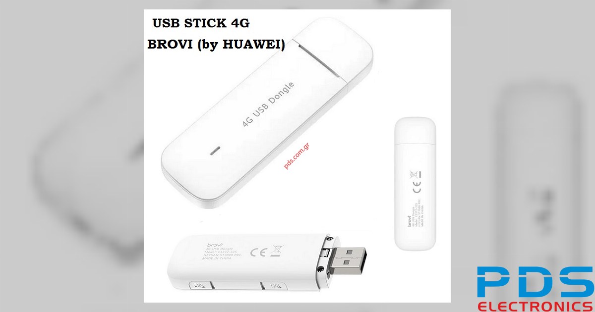 Ασύρματο USB Stick modem HUAWEI By Brovi E3372-325 4G white SIM-slot, 2 ...