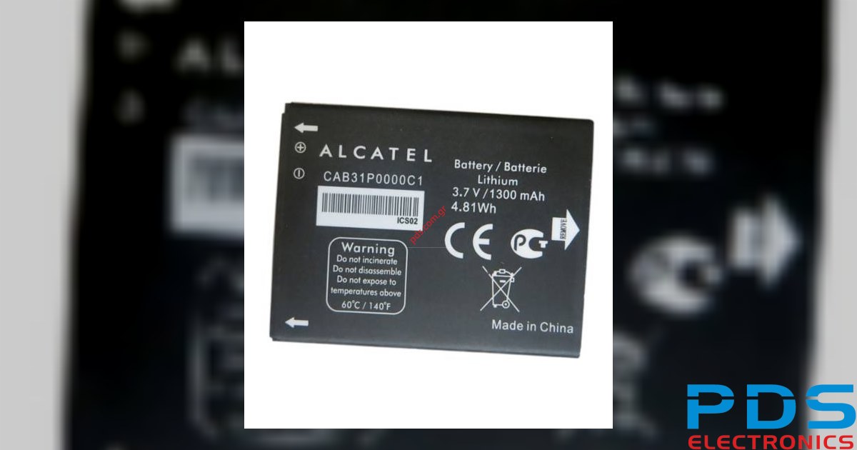 Γνήσια μπαταρία Alcatel OT 908, 990 (CAB31P0000C1) Lion 1300mah Bulk ...
