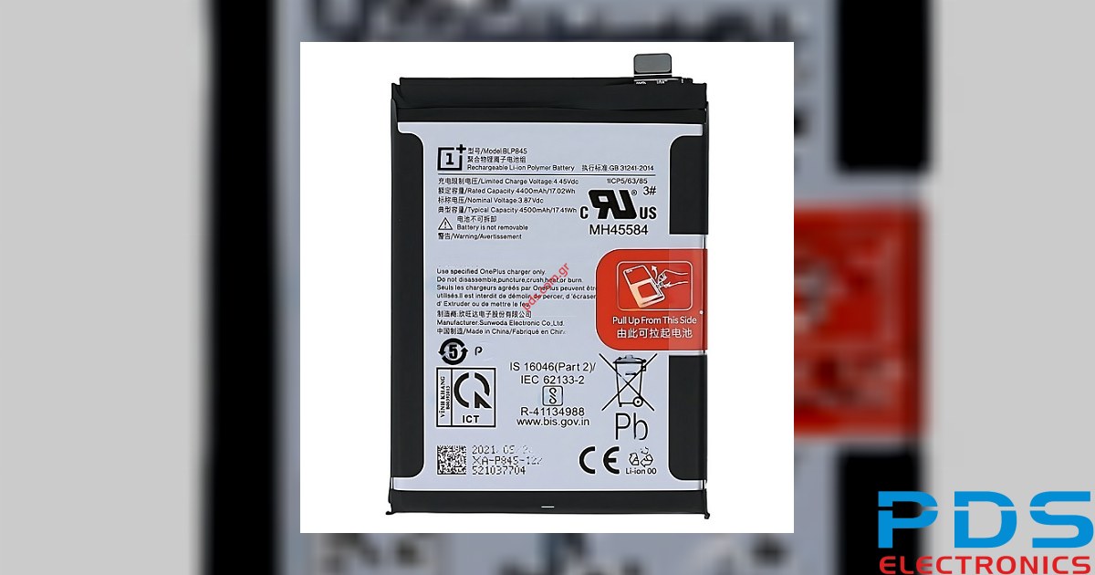 Original battery OnePlus Nord CE 5G (EB2103) BLP845 Lion 4500mAh 3.7V ...