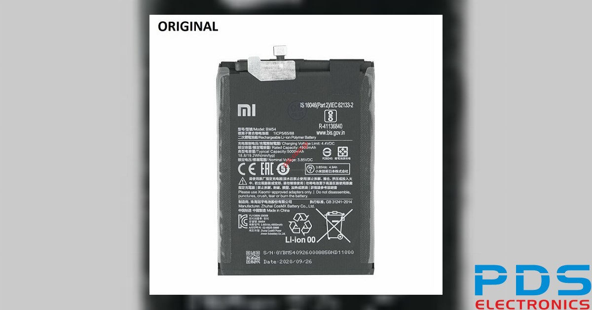 Γνήσια μπαταρία Xiaomi BM54 Redmi Note 9T 5G Lion 5000 mAh Bulk ...