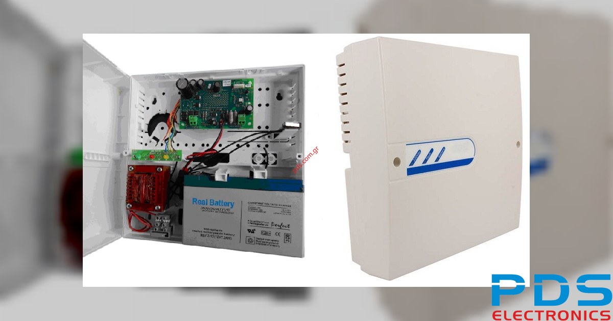Battery charger backup 12V/2.5A plastic box | pds.com.gr