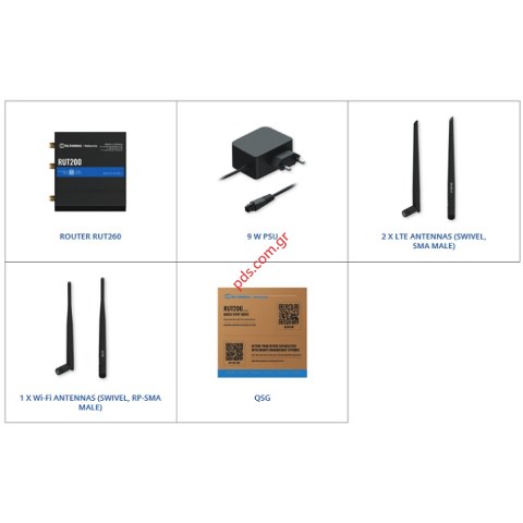 Wireless router Teltonika RUT200 4G LAN/WAN Black Box | pds.com.gr