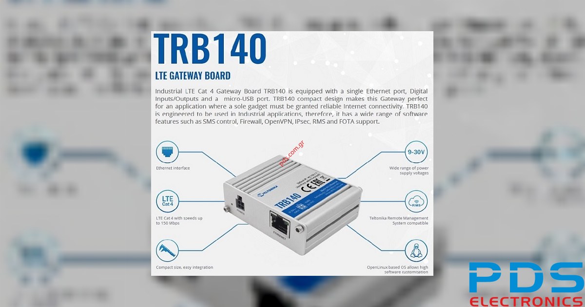 Τερματικό GSM Teltonika TRB140 4G/LTE USB πύλη Ethernet IoT Getaway ...