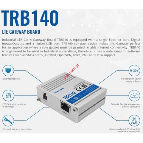 Τερματικό GSM Teltonika TRB140 4G/LTE USB πύλη Ethernet IoT Getaway ...