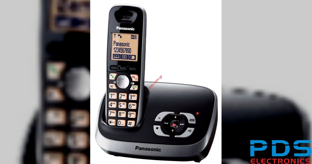 Ασύρματο Τηλέφωνο Panasonic KX-TG6522 Duo Black σε Μαύρο χρώμα με ...