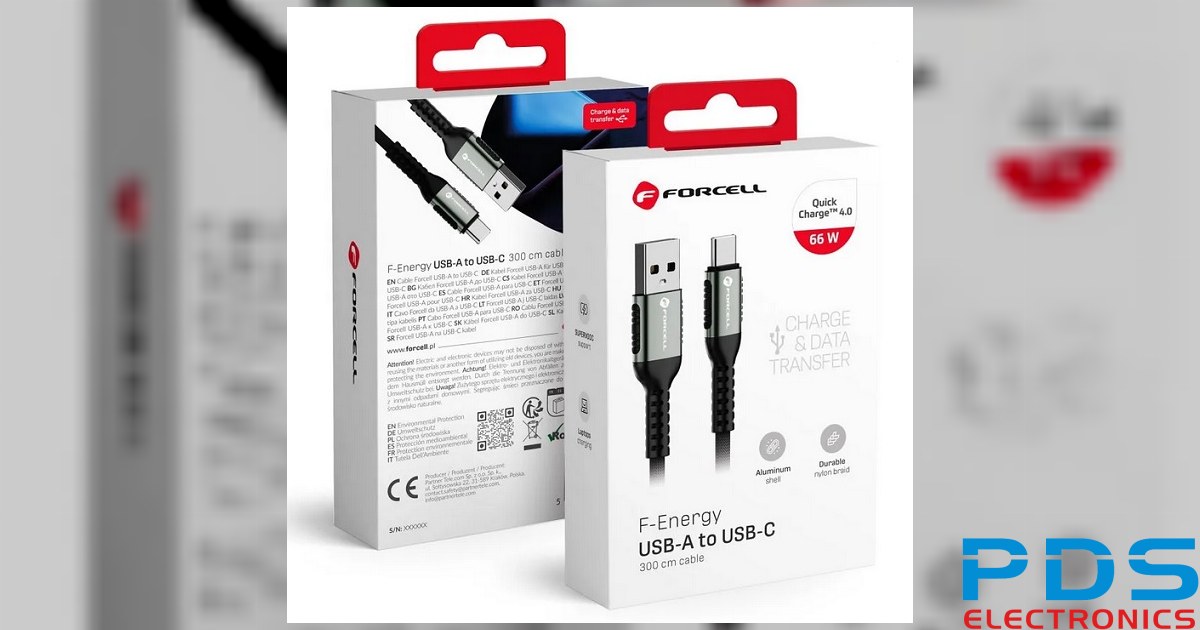 Καλώδιο FORCELL F-ENERGY C256 cable port USB A to Type C QC4.0 3A 66W ...